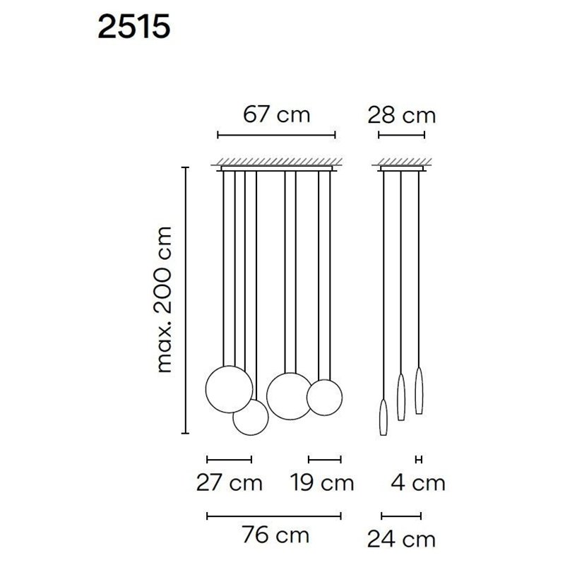 Buy Vibia Cosmos 4X - 2515 suspension lamp online with professional ...