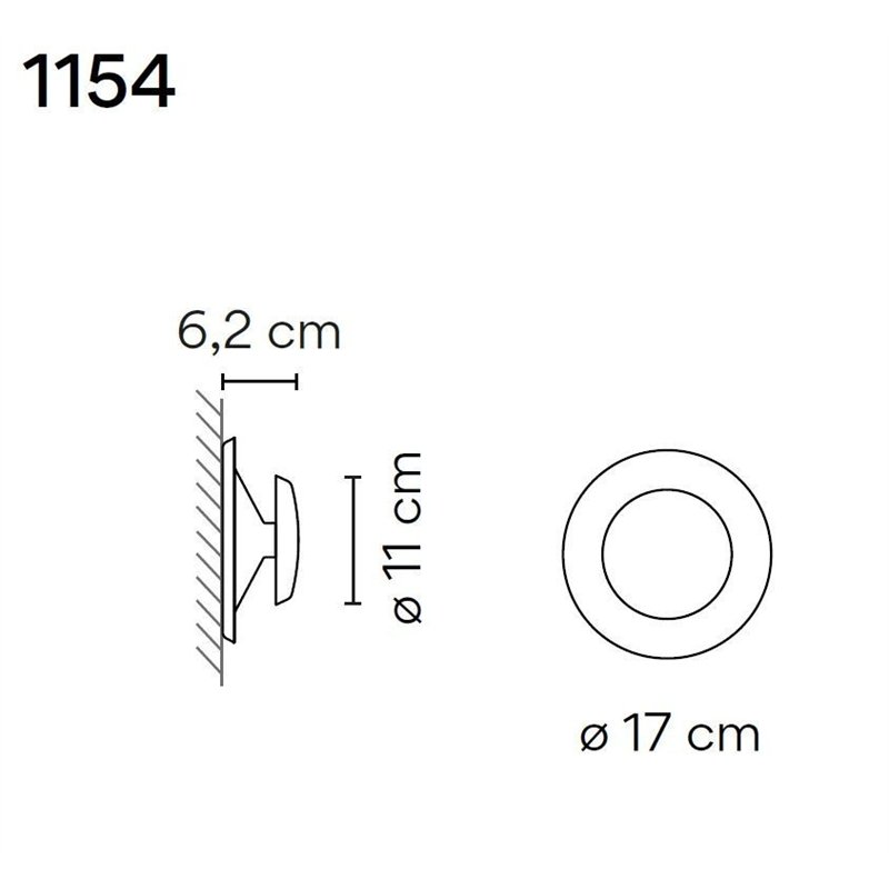 Buy Vibia Top 17 - 1154 white wall lamp - Outlet